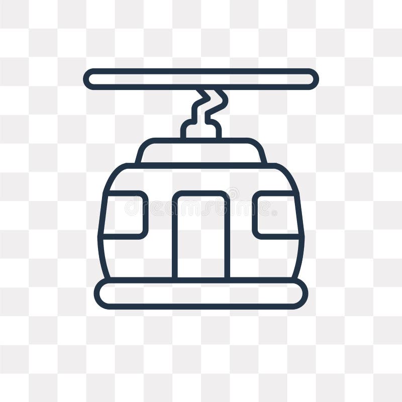 Cable Car Icon Vector Isolated on White Background, Cable Car Sign ...
