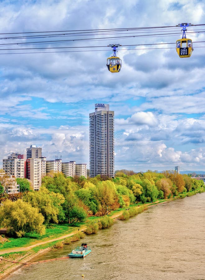 Cable car in Cologne stock image. Image of germany, city - 276610843
