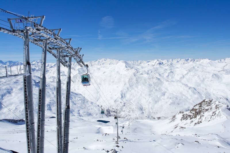 Cable car in France stock image. Image of alpine, panorama - 10289875