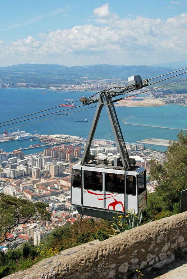 Cable car, Gibraltar. editorial stock image. Image of europe - 51662884 Cable car, Gibraltar. editorial stock image. Image of europe - 51662884