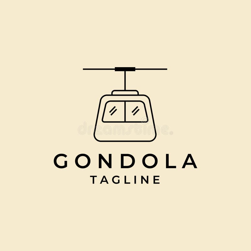 Cable Car Gondola Line Art Simple Icon Vector Design Illustration Stock Vector - Illustration of ...