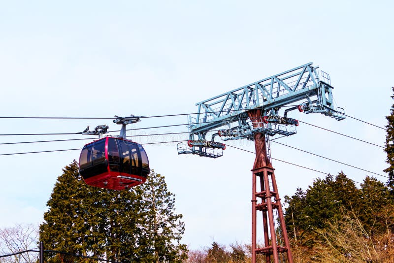 Cable Car at Hakone Lake, Japan Stock Image - Image of center ...