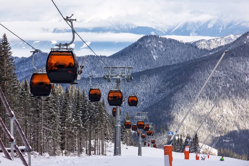 Cable Car in Slovakia, High Tatras Stock Image - Image of majestic ...