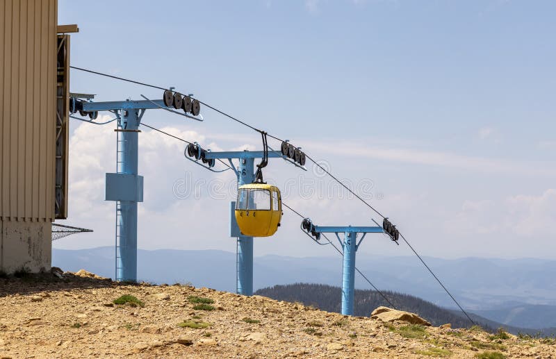 Cable Car at Monarch Pass in Colorado Stock Photo - Image of states ...