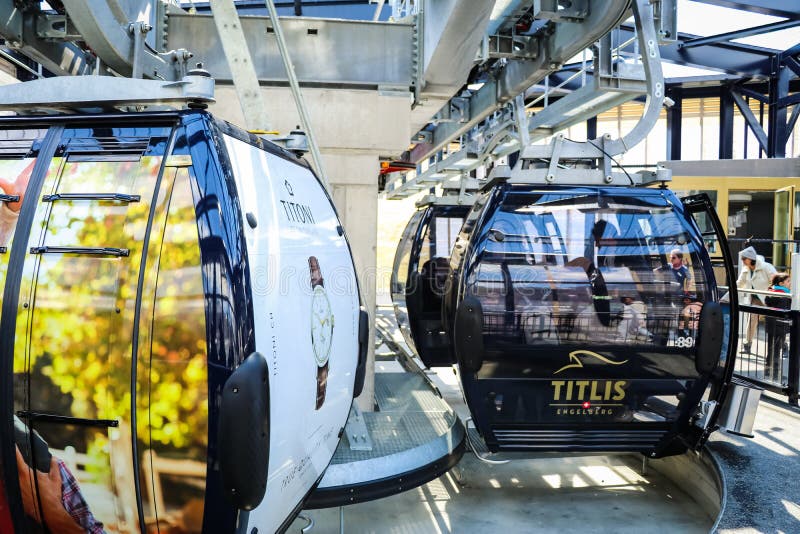 The Cable Car at Mount Titlis Editorial Stock Image - Image of gondola ...