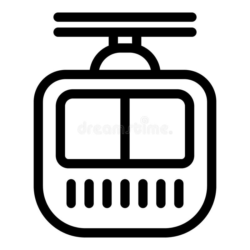 Cable Car Moving Upwards on Ropeway Icon Stock Vector - Illustration of ...