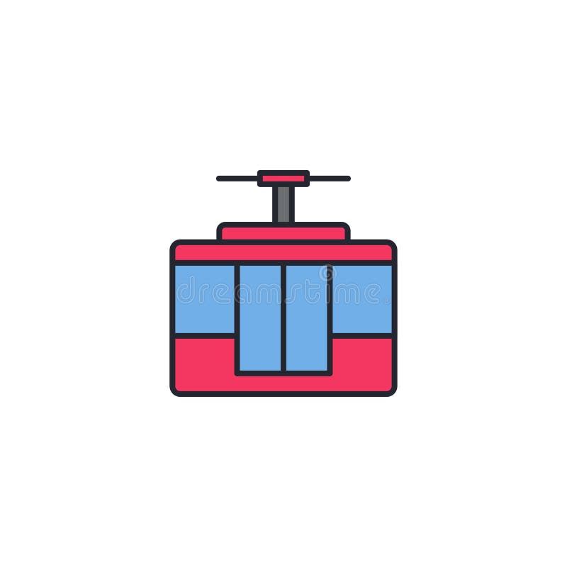 Cable Car Outline Icon Linear Style Sign for Mobile Concept and Web ... Cable Car Outline Icon Linear Style Sign for Mobile Concept and Web ...