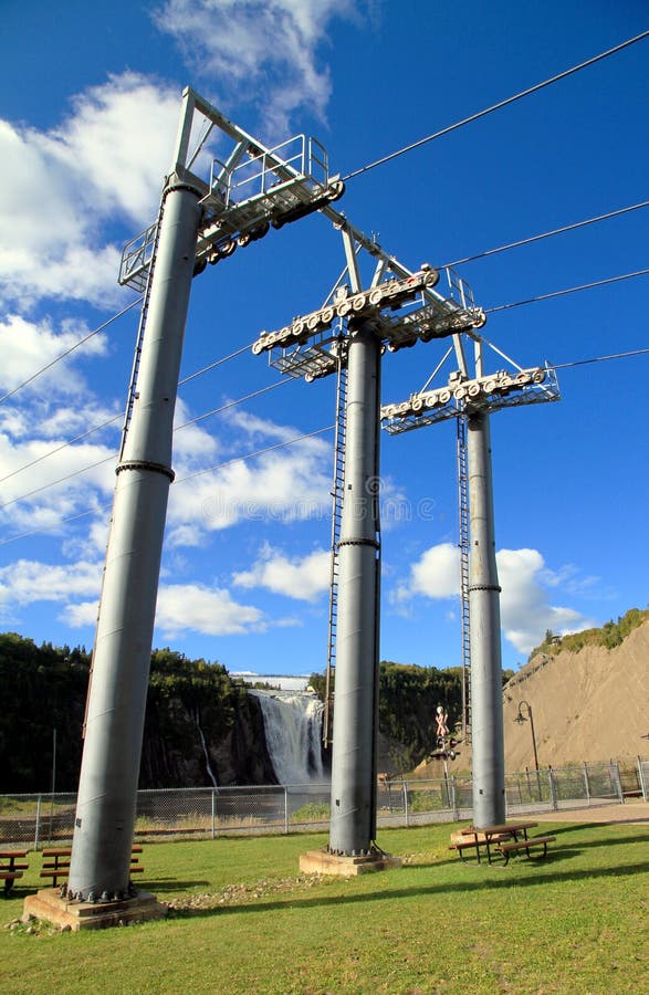 Cable Car Pillars editorial stock photo. Image of line - 27700323