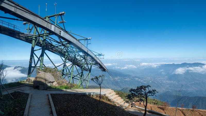 Cable Car Pull Base from the Height in Cable Stock Photo - Image of ...