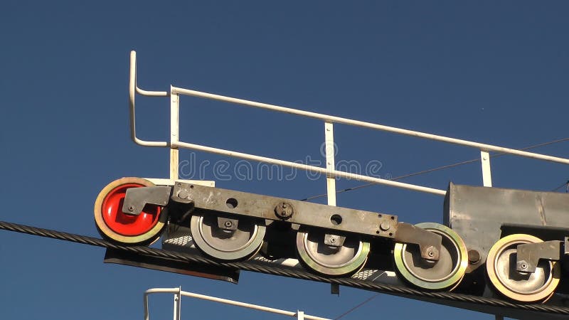 Cable Car Pulleys Wheels Lift Stock Footage - Video of park, high: 70152282