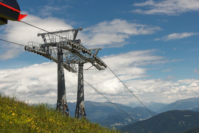 Ski lift pylon stock image. Image of beauty, blue, peak - 11415241