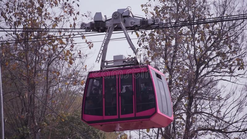 Cable Car or Ropeway Running Stock Footage - Video of aerial, running ...