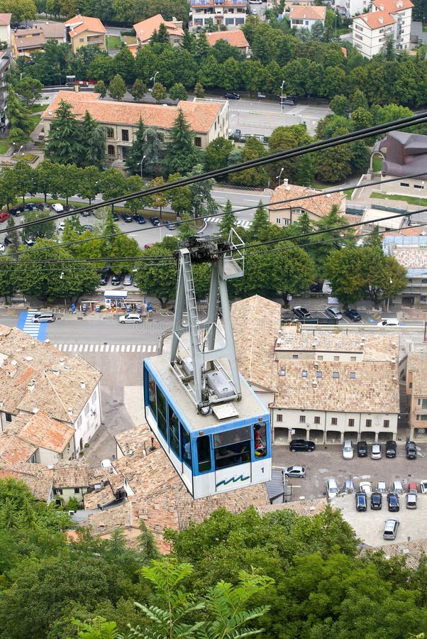 Cable Car in San Marino, Italy Stock Image - Image of roof, lift: 43915649