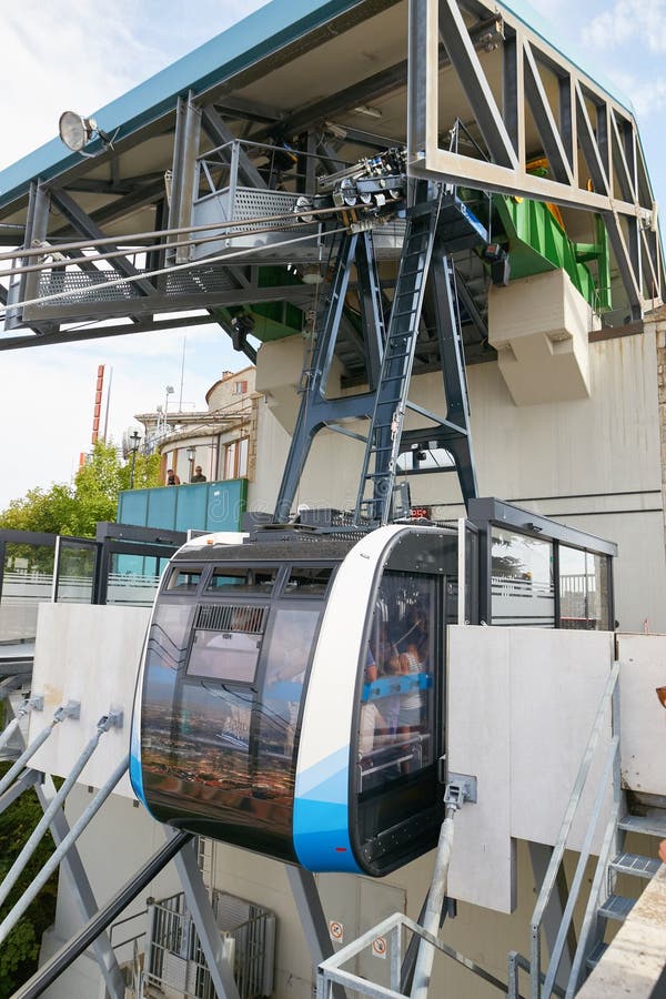 Cable Car in San Marino. View from Above. Editorial Photo - Image of ...
