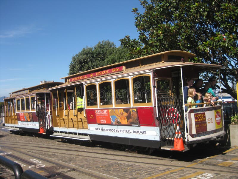 Cable car, SF editorial stock image. Image of tram, travel - 63417149