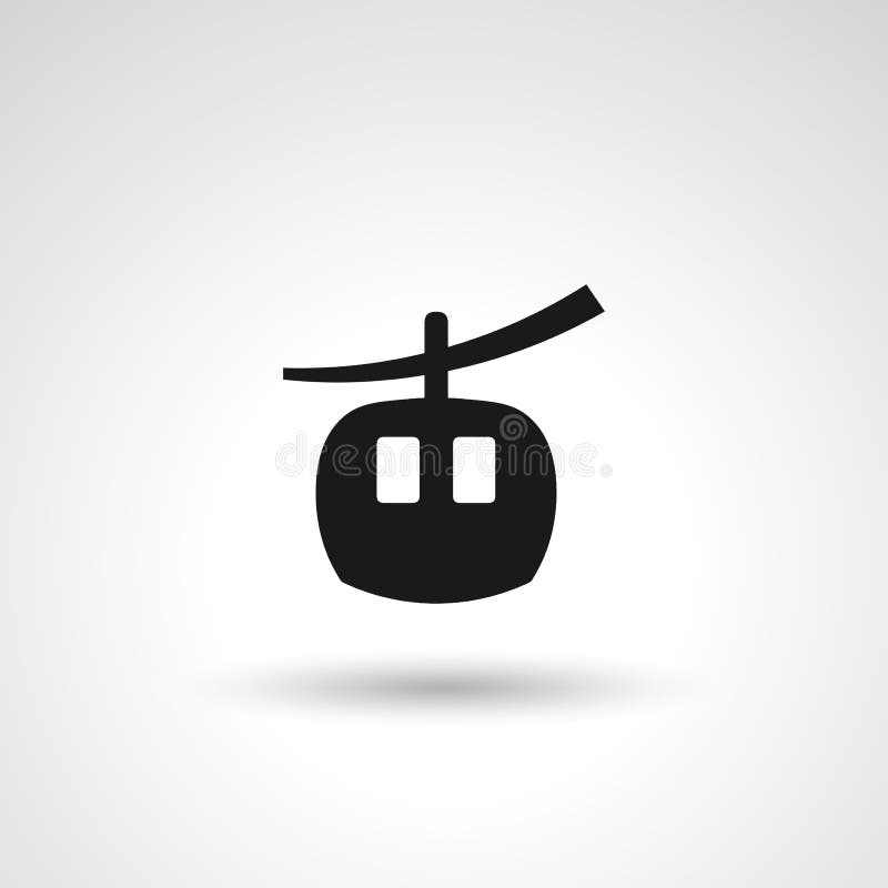 Cable Car Sign. Cable Car Isolated Simple Icon Stock Vector ...