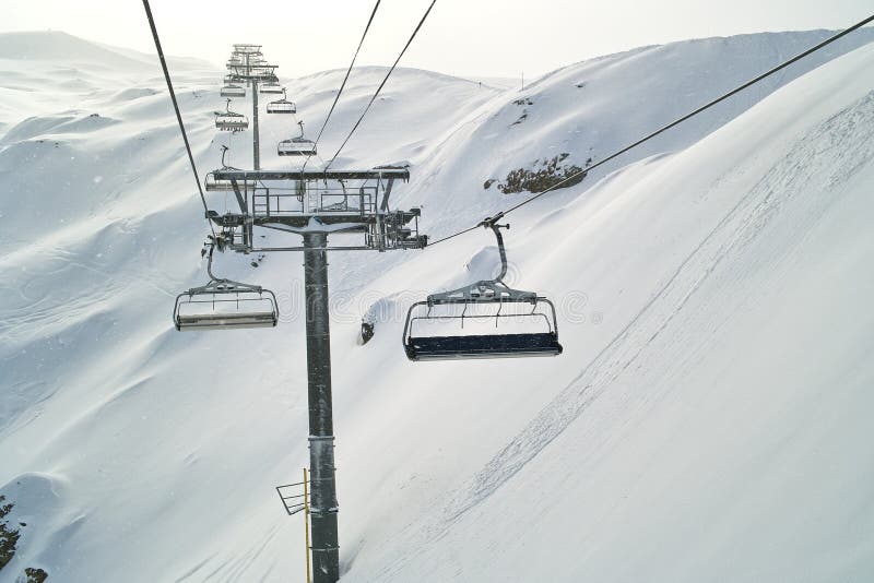 Cable car for ski stock photo. Image of transport, climate - 24497770