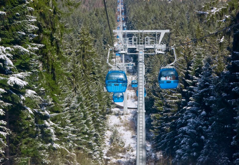 Cable car ski lift stock image. Image of cable, snowboarding - 13361019