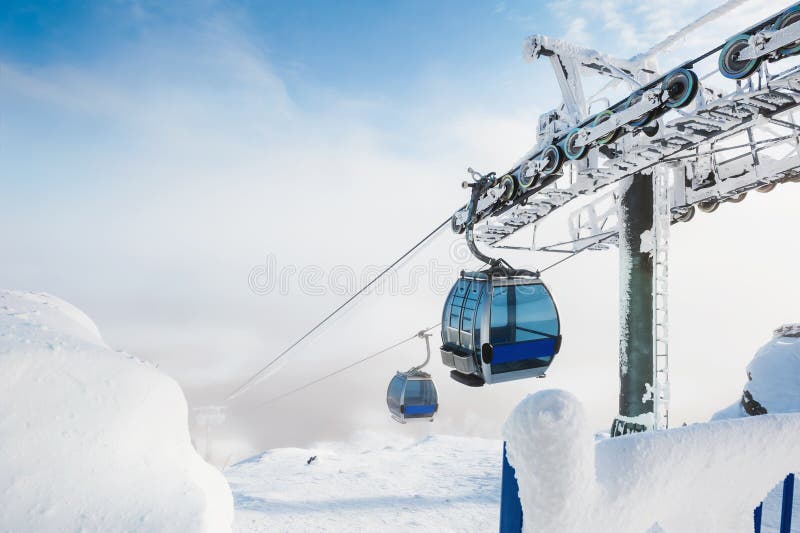 Cable Car on the Ski Resort. Stock Photo - Image of peak, lift: 63242132