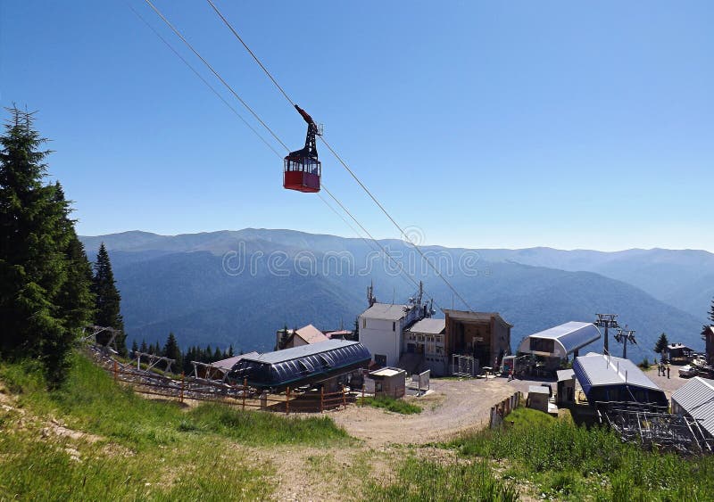 The Teleferic Station and the Mountain Landscape Stock Image - Image of ...