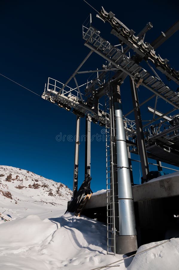Cable Car Station. Wide Angle View of Monolithic Cable Car Structure in ...