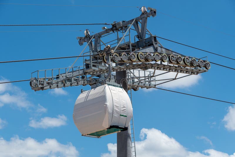 Cable Car System Being Tested Stock Image - Image of cableway, tourism ...