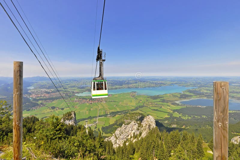 Tegelberg Cable Car in Bavaria, Germany Stock Image - Image of travel ...