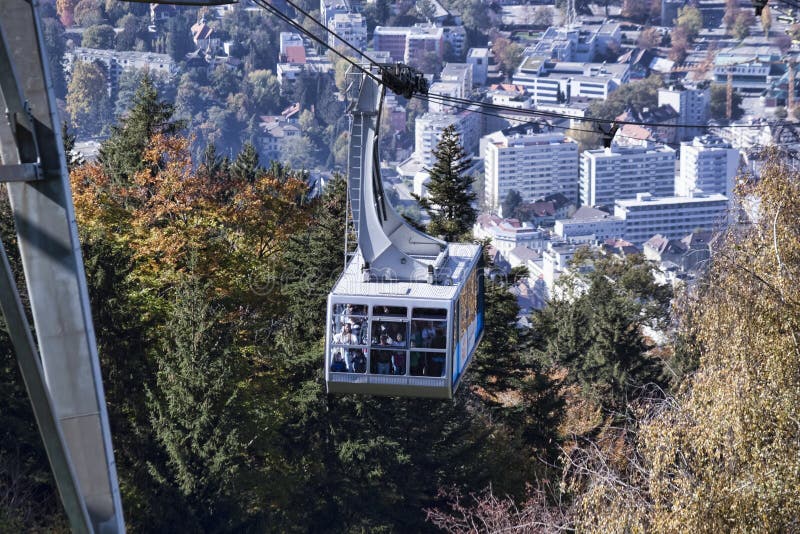 The Cable Car To the Pfaender Mountain Bregenz, Austria. in the ...