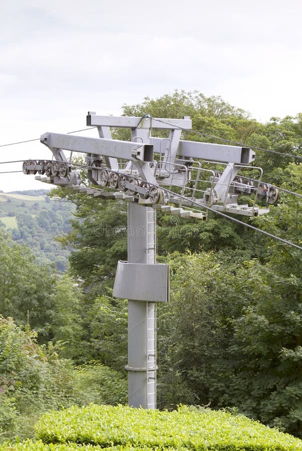 Cable car tower stock photo. Image of tree, steel, travel - 26396372