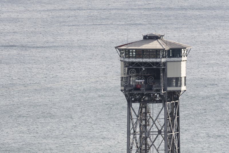 Cable Car Tower with the Sea in the Background Stock Photo - Image of ...
