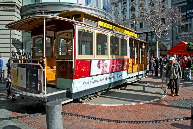 Cable Car on Turntable, San Francisco Editorial Photography - Image of ...