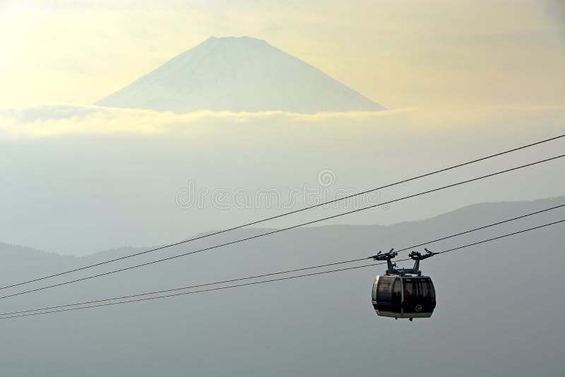 Cable Car Up Mount Fuji Japan, Sky; Fujisan; Background Stock Photo ...