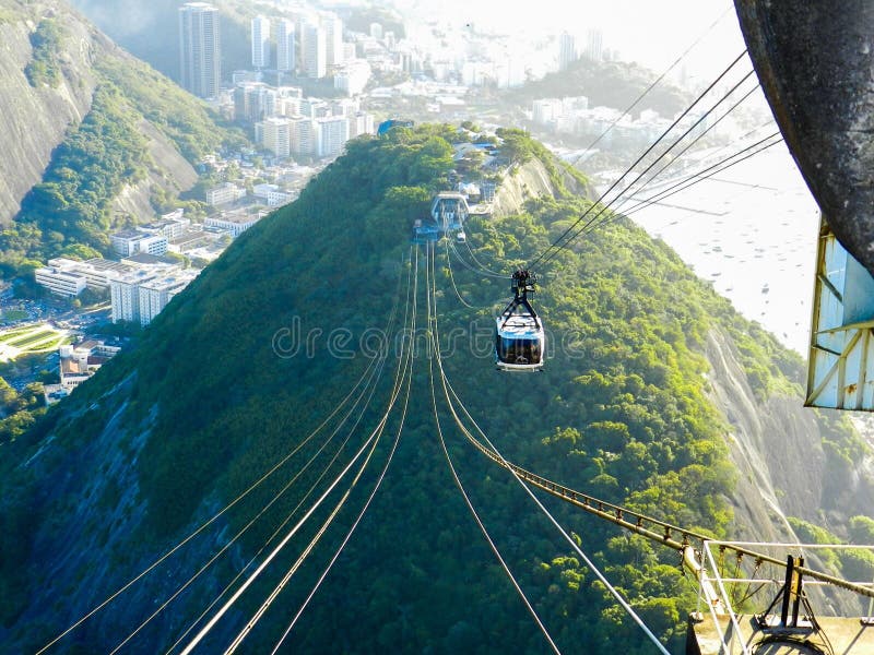 Cable car view editorial stock photo. Image of mountain - 85715218