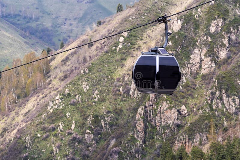 Cable car way stock photo. Image of outdoor, ropeway - 188366962