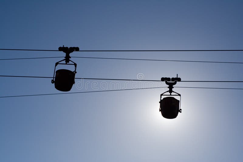 Cable-cars Industrial Rope-way Stock Photo - Image of place, moving ...