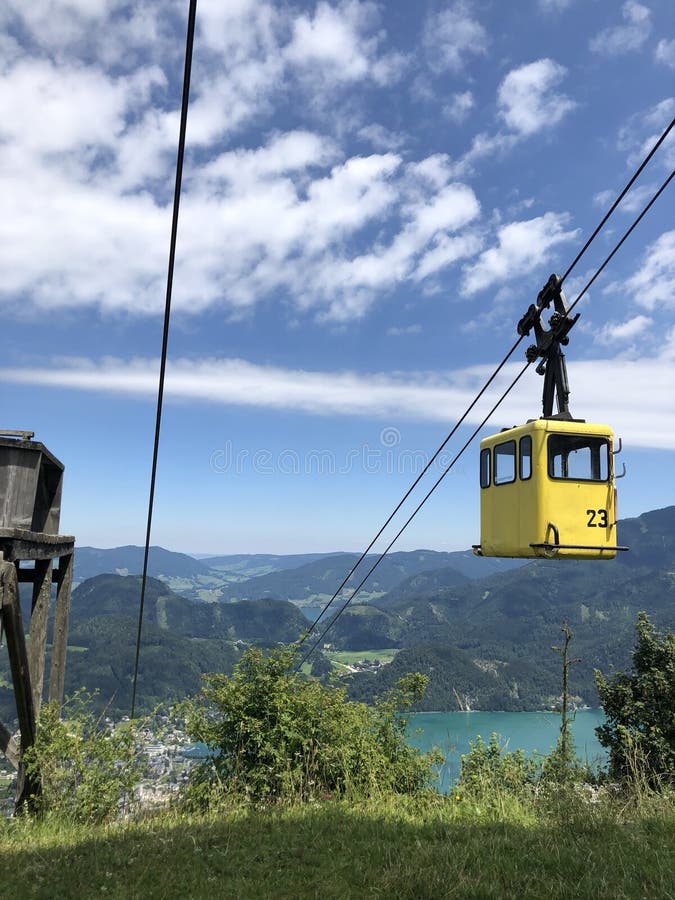 Cable car stock image. Image of mountain, cablecar, cars - 121222081