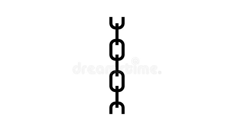 Cable Chain Line Icon Animation Stock Footage - Video of connection ...