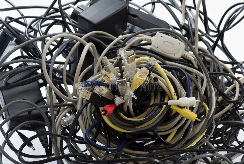 Cable Chaos stock photo. Image of incident, fault, female - 8304812