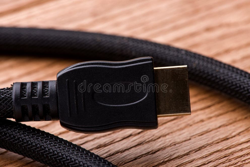 HDMI Cable Close-up. HDMI Connector. HDMI Plug Stock Image - Image of ...