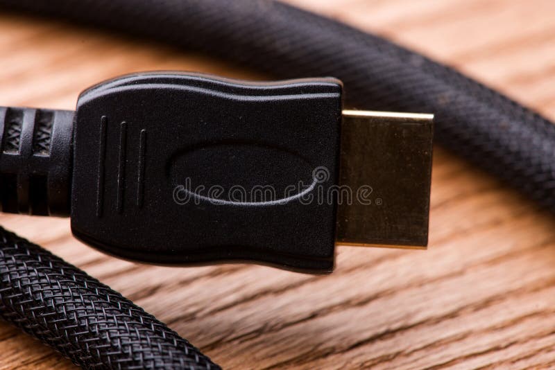 HDMI Cable Close-up. HDMI Connector. HDMI Plug Stock Image - Image of ...