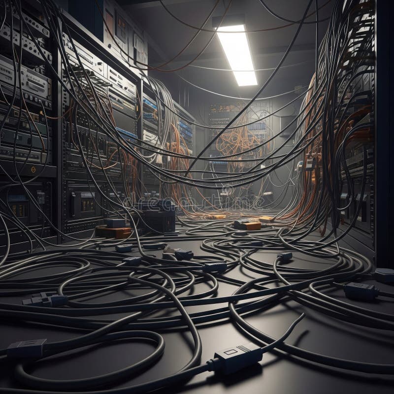 Tangled Wires at Electric Tower Stock Image - Image of tangled ...