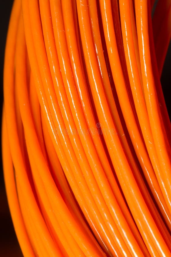 Cable Coated with Protective Sheath Stock Image - Image of orange ...