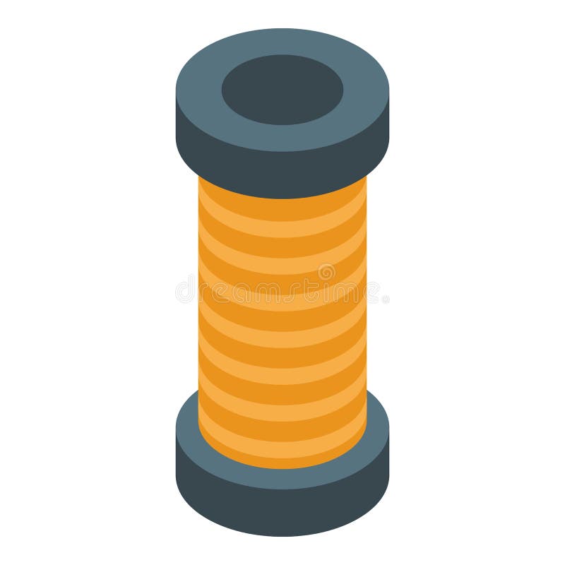 Copper Coil Icon, Isometric Style Stock Vector - Illustration of axis ...