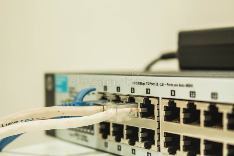 The Cable from the Computer Stock Photo - Image of contact, blured ...