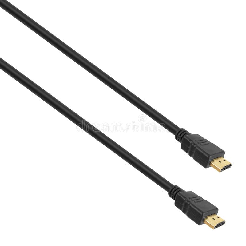 Cable Con Conector Hdmi En Fondo Blanco Foto de archivo - Imagen de ...