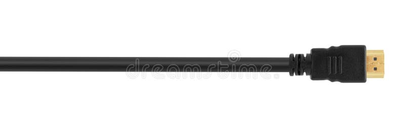 Cable Con Conector Hdmi En Fondo Blanco Imagen de archivo - Imagen de ...