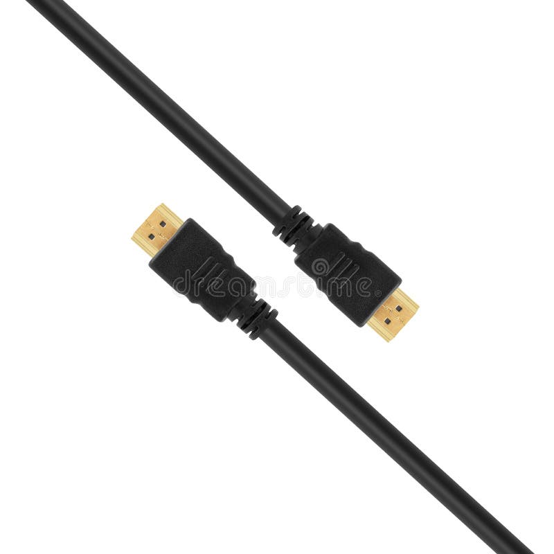 Cable Con Conector Hdmi En Fondo Blanco Imagen de archivo - Imagen de ...