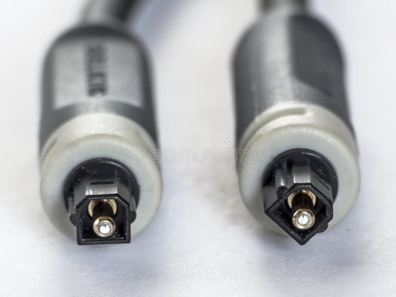 Cable Con El Interfaz De TOSLINK Imagen de archivo - Imagen de fondo ...