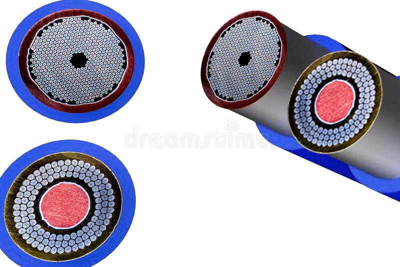 Cable Conductors Inside the Cable Stock Image - Image of metal, lead ...