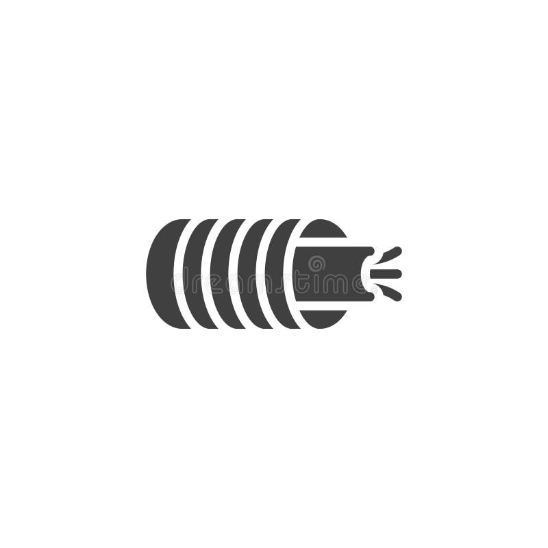 Cable conduit vector icon stock vector. Illustration of supply - 320413770